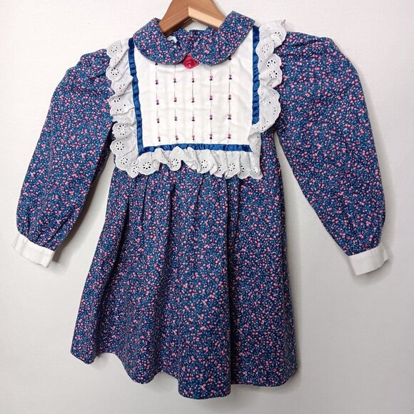 Polly Flinders | Dresses | Vintage Polly Flanders Girls T4 Dress Blue ...
